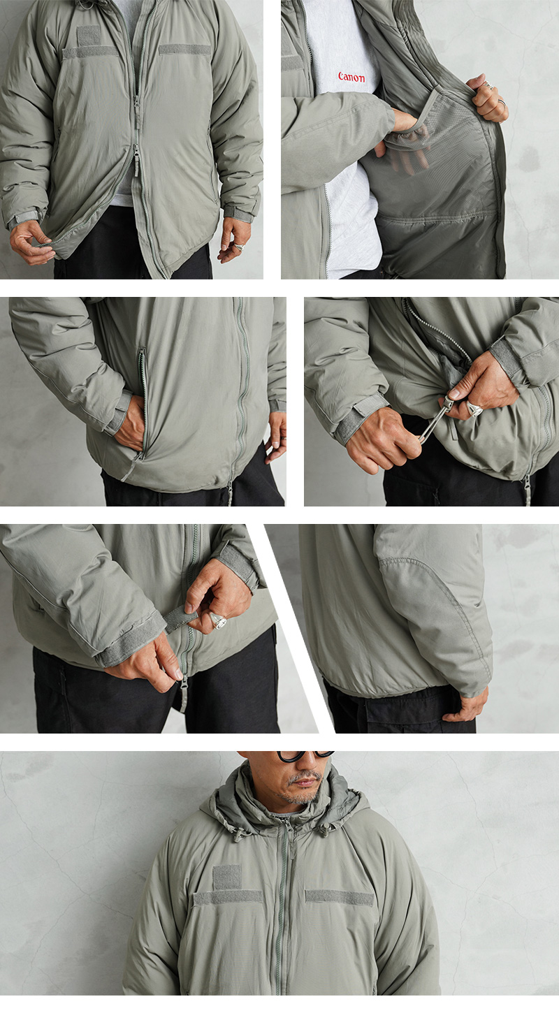 リジェクト 訳あり品 実物 USED 米軍 ECWCS Gen III Level 7 ジャケット URBAN GREY【TENNIER INDUSTRIES】